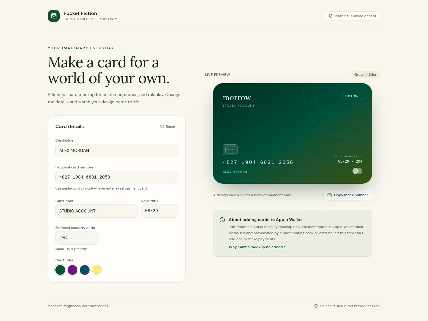 Apple Wallet Card LARP