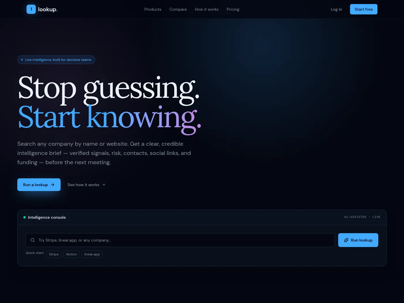 Lookup Intelligence Hub