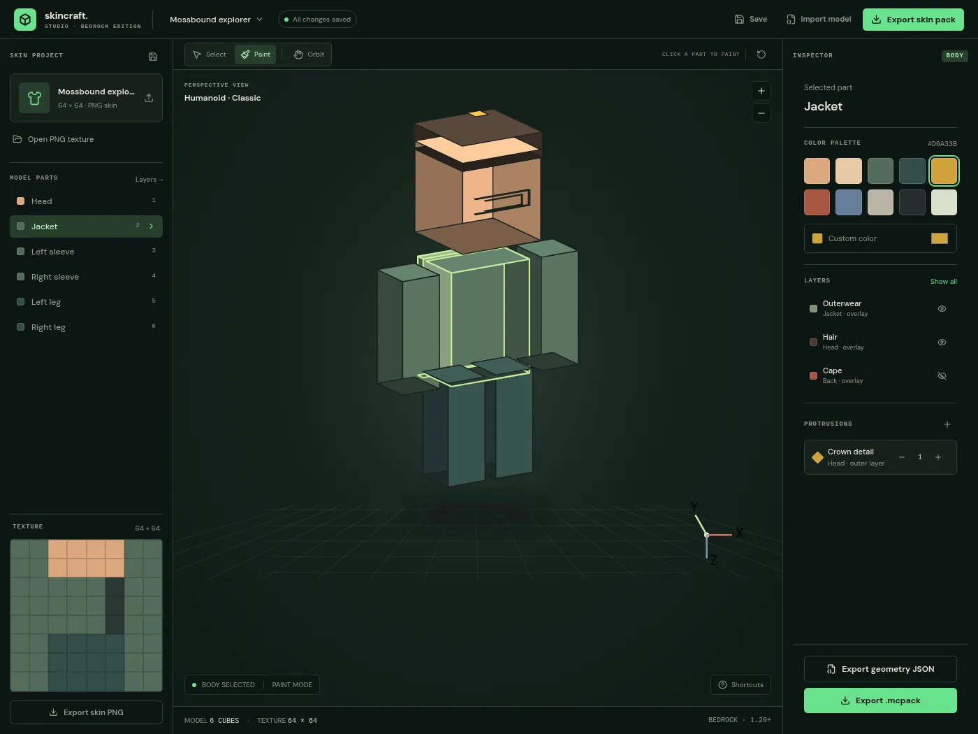 SkinCraft 3D Editor