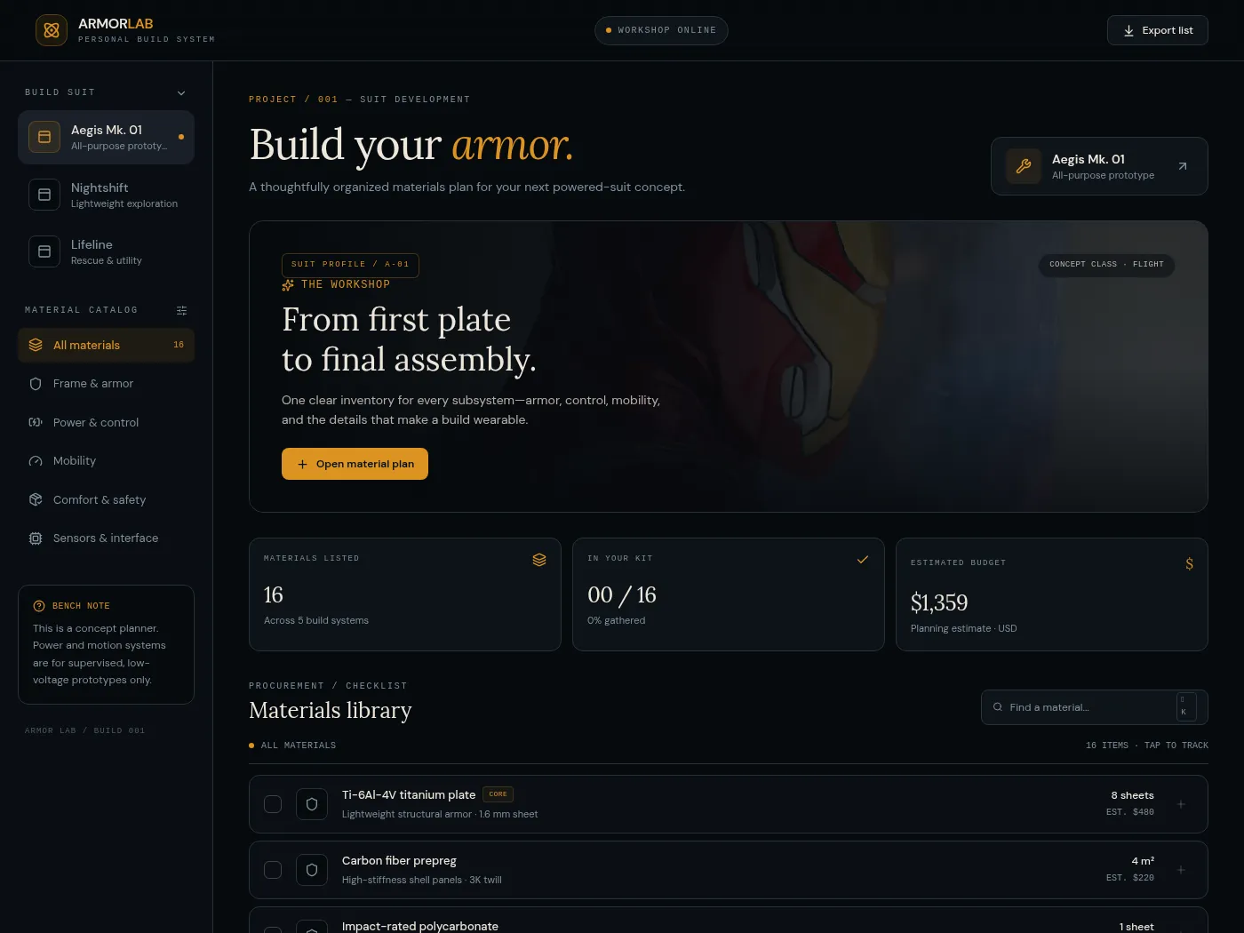 Iron Man Suit Builder