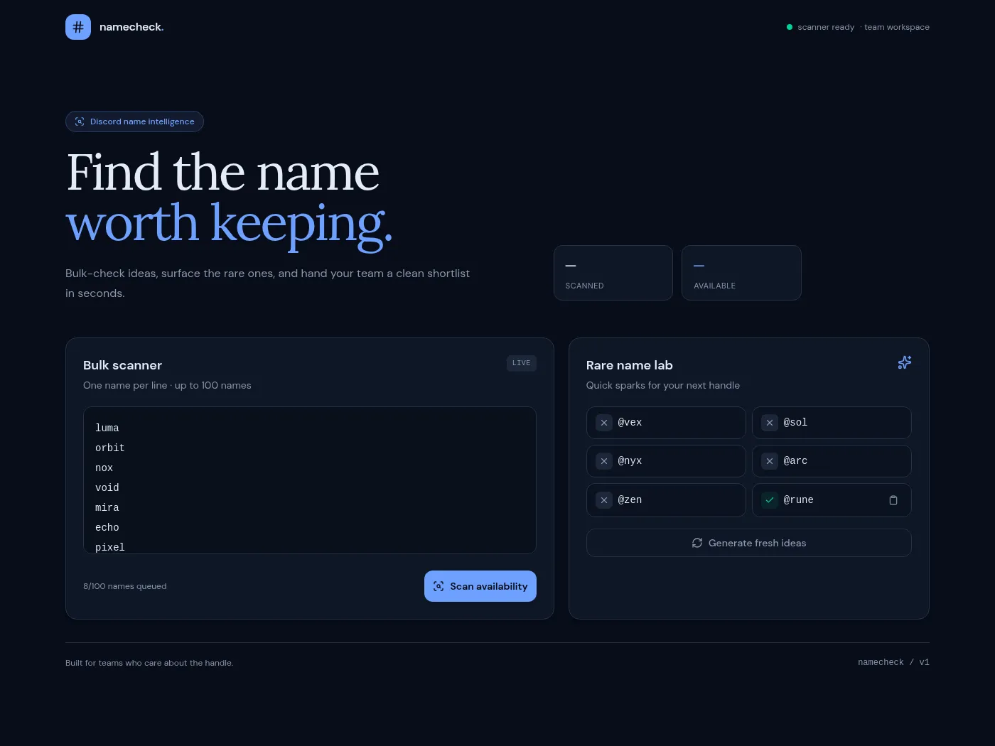 Discord Name Scanner