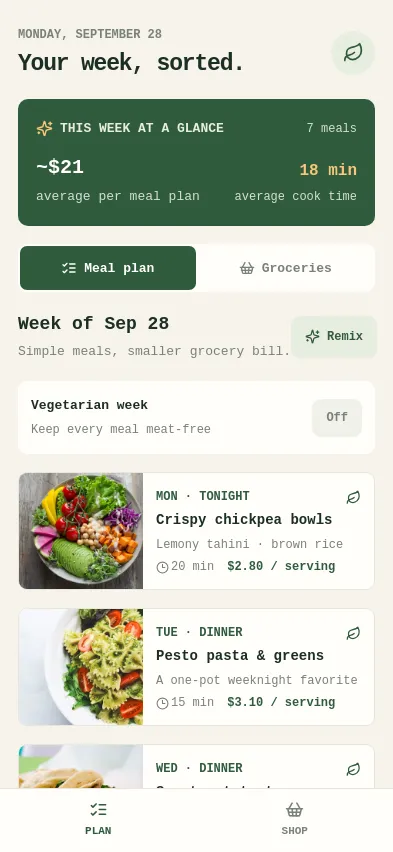 SmartMeal Planner