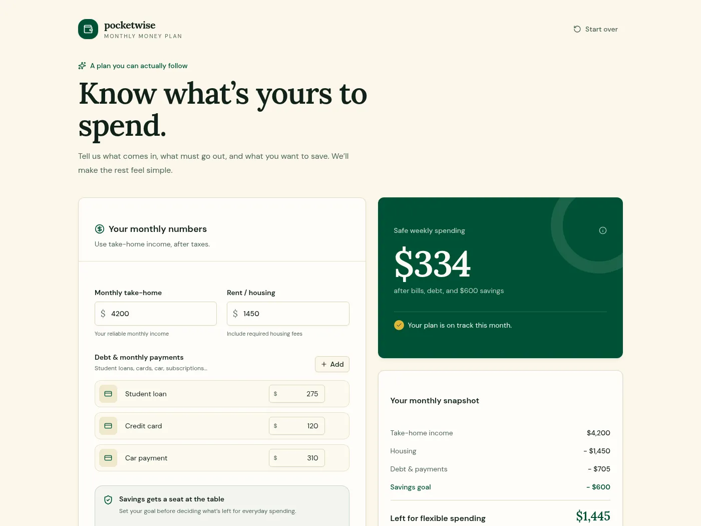 Smart Budget Planner