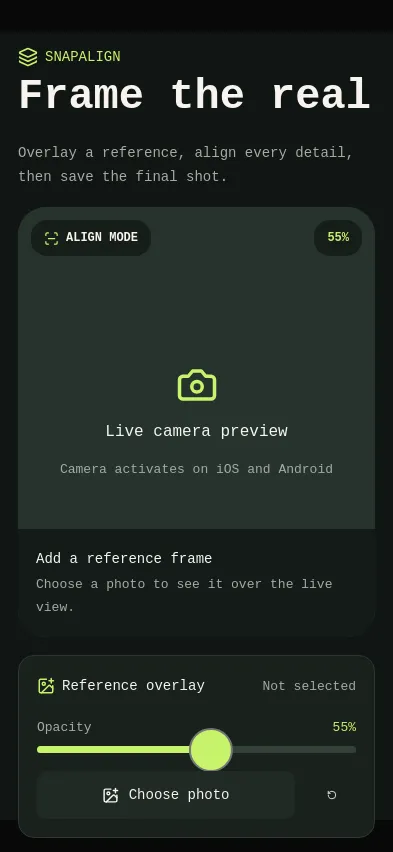 SnapAlign Camera