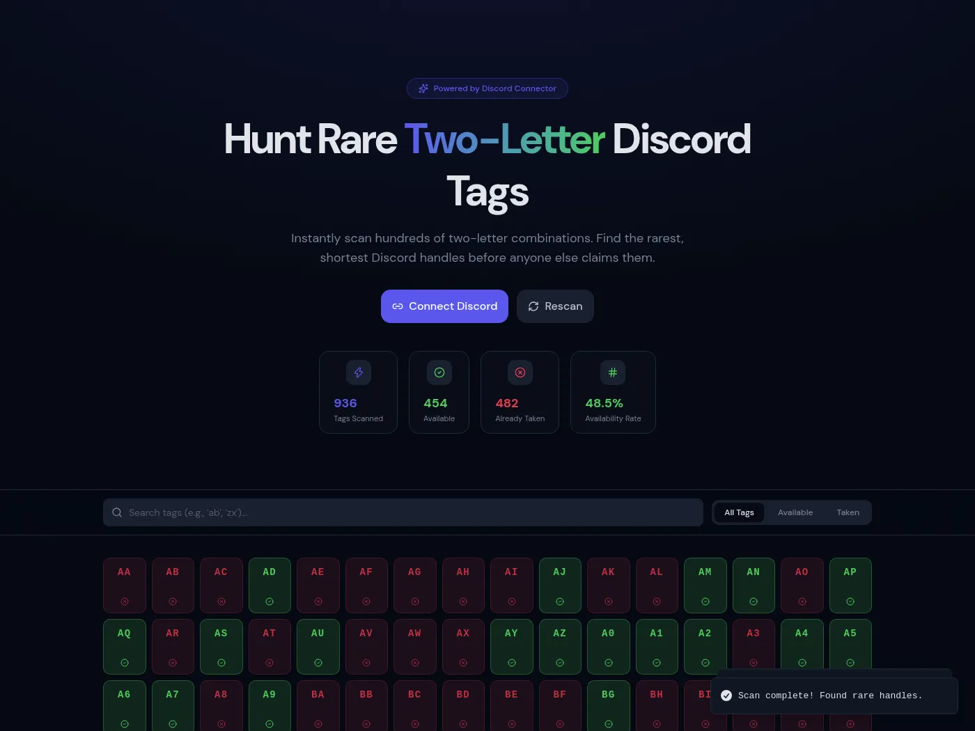 Discord Tag Hunter