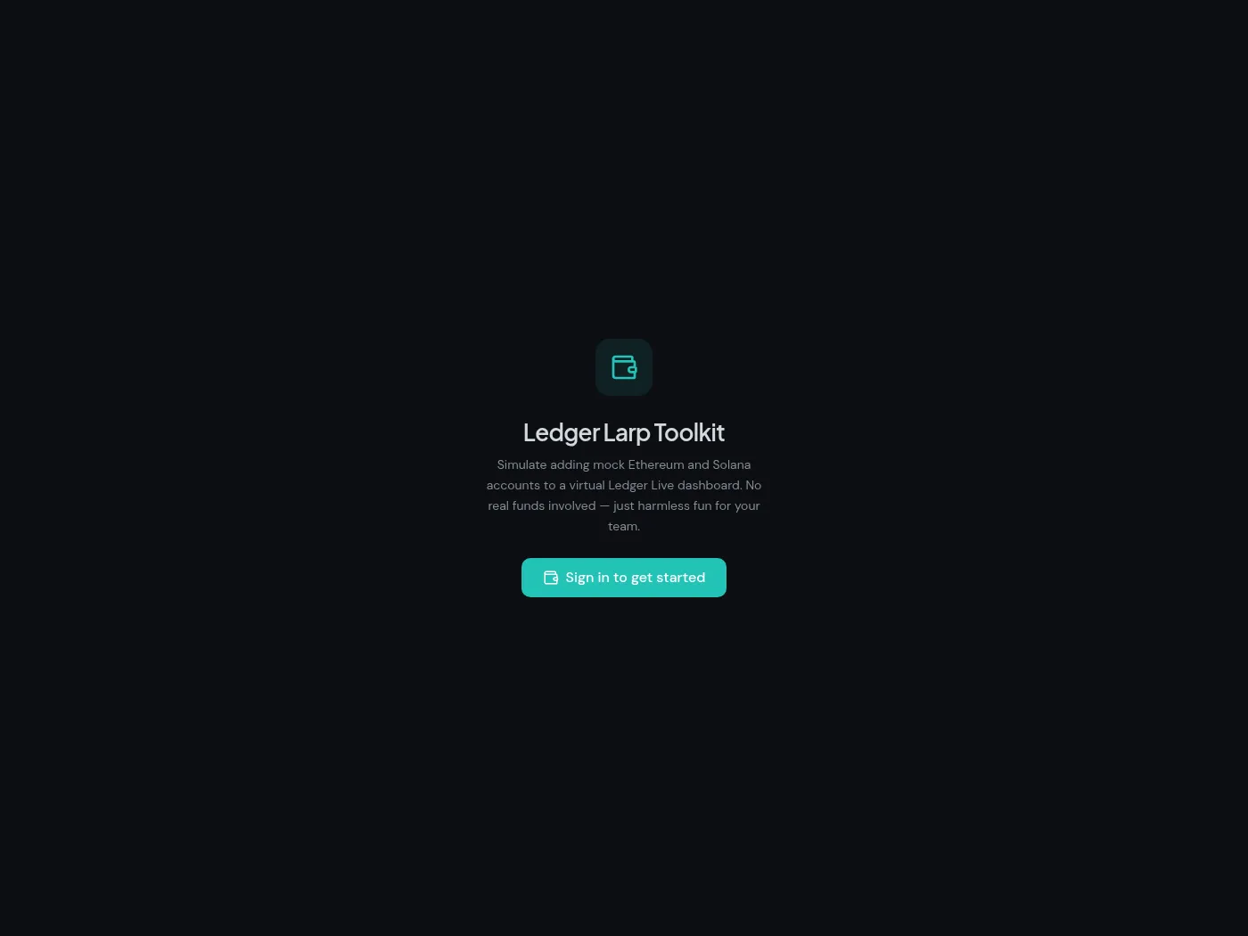 Ledger Larp Toolkit