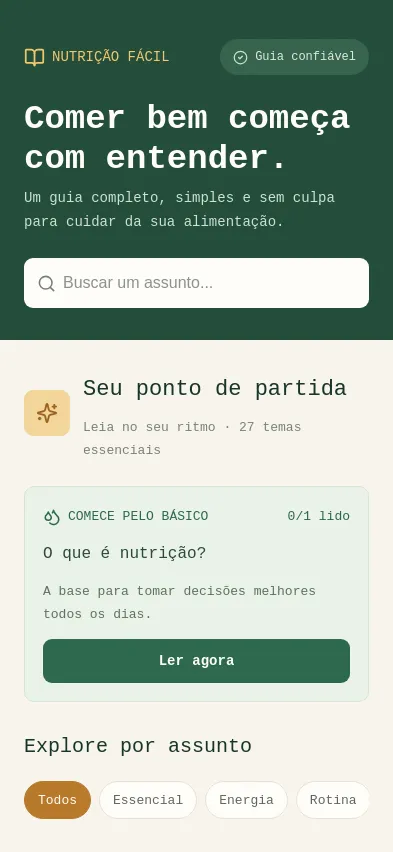 Nutrição Fácil Mobile
