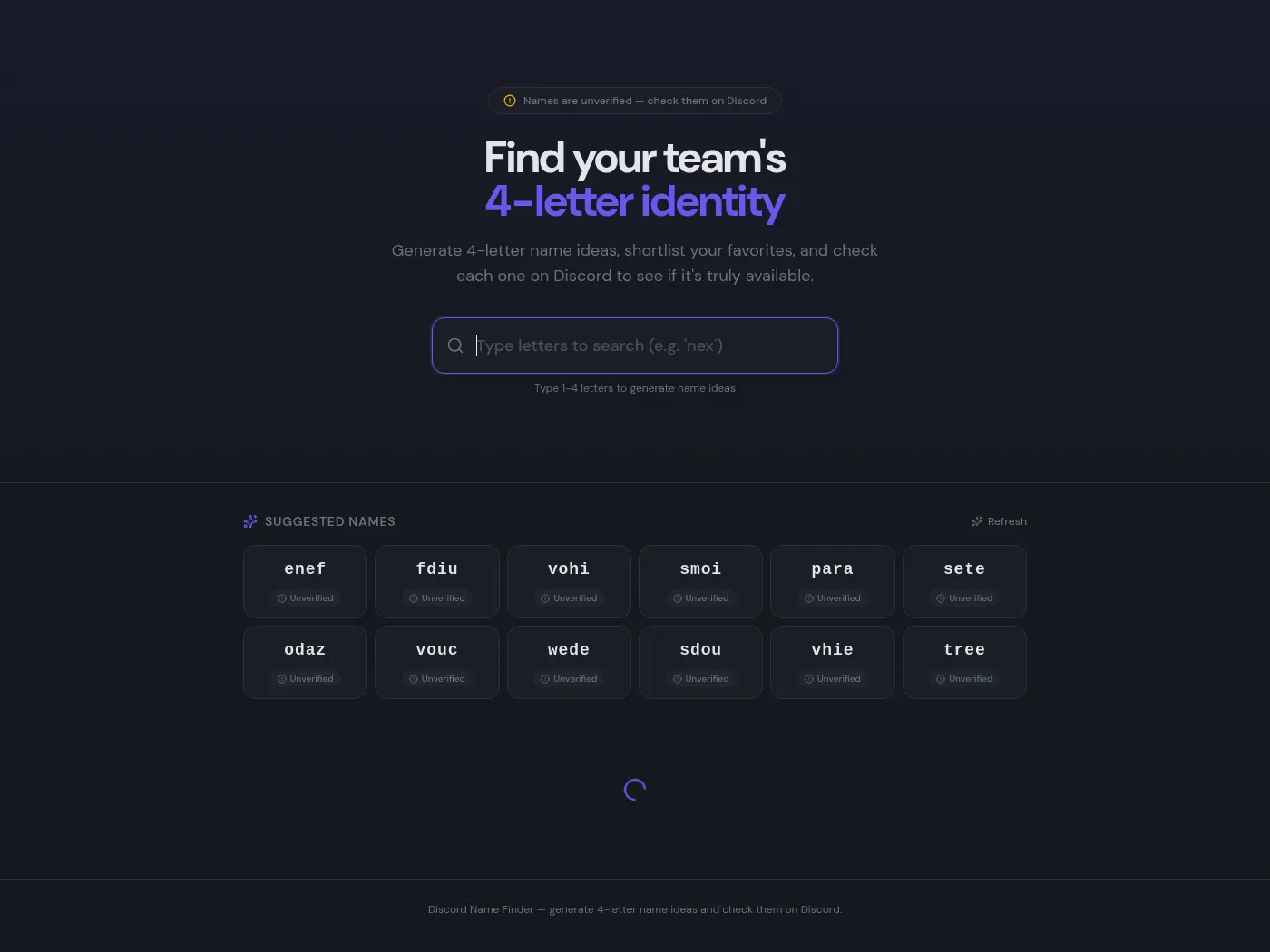 Discord Name Finder