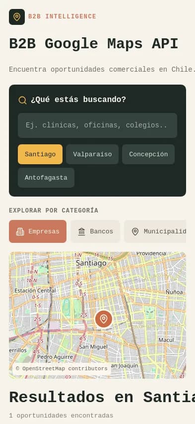 B2B Maps Chile Finder