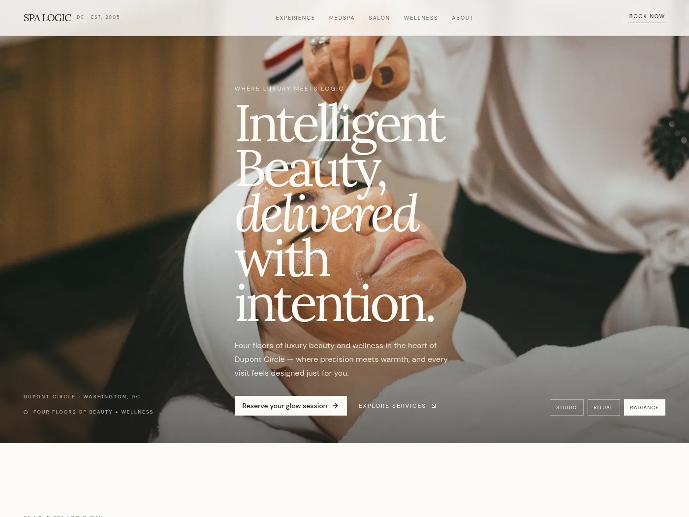Spa Logic Luxe Homepage