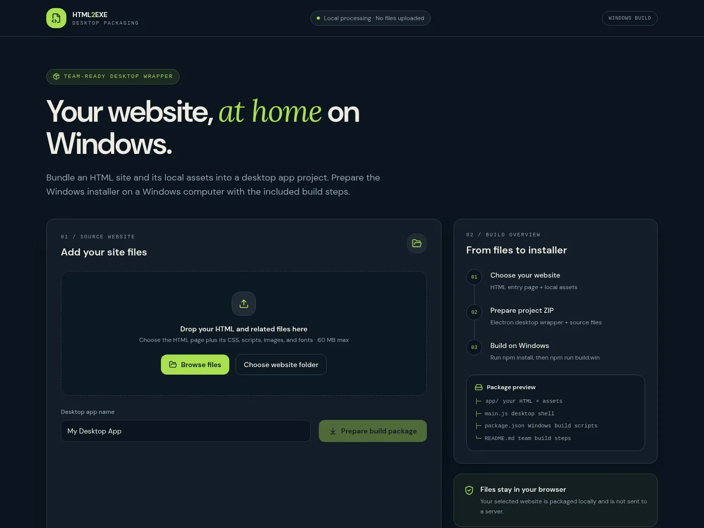 HTML2EXE Converter