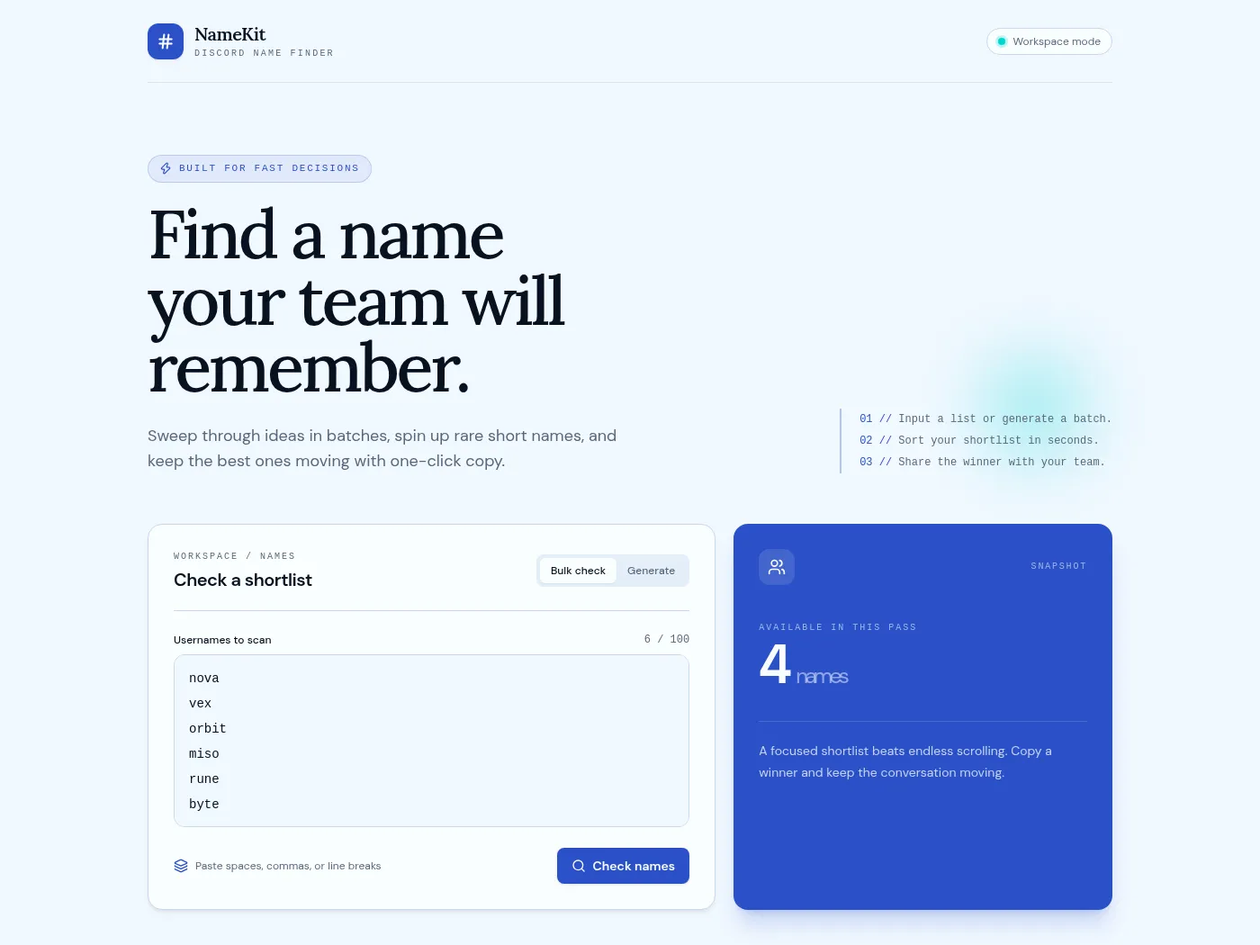 Discord Name Finder