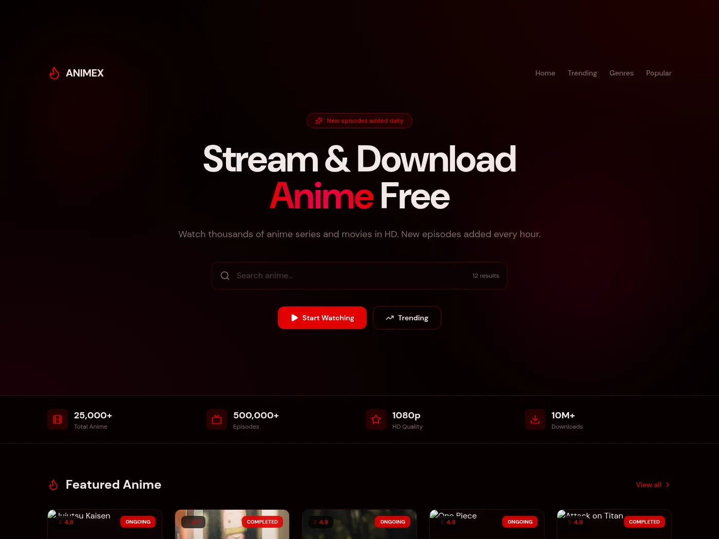 Animex Stream Hub