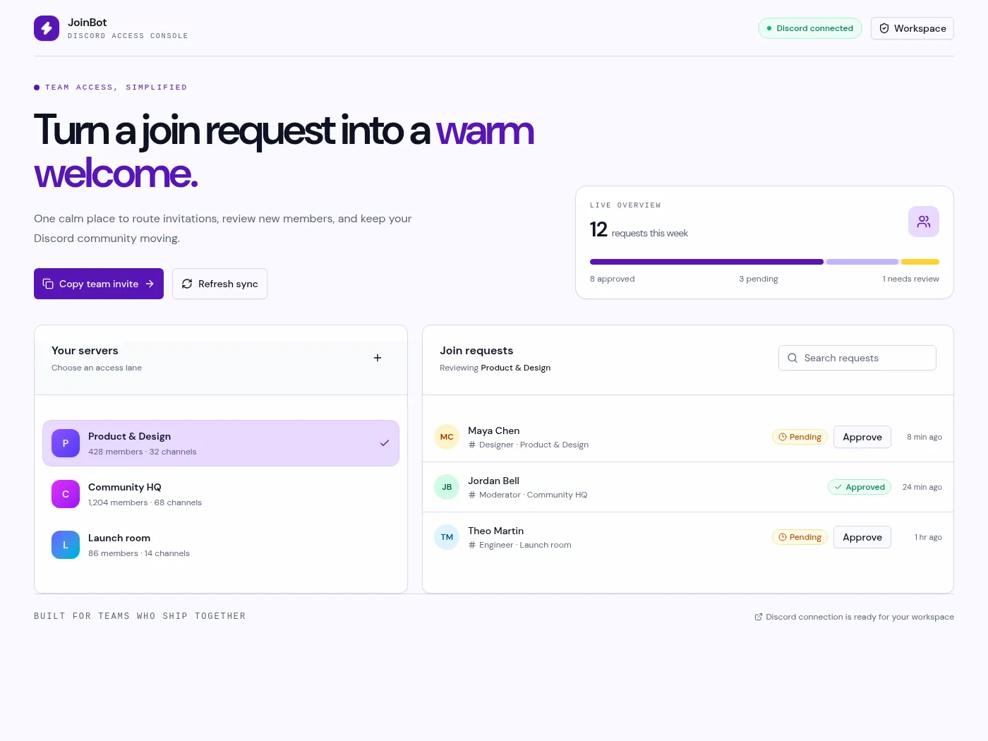 Discord JoinBot