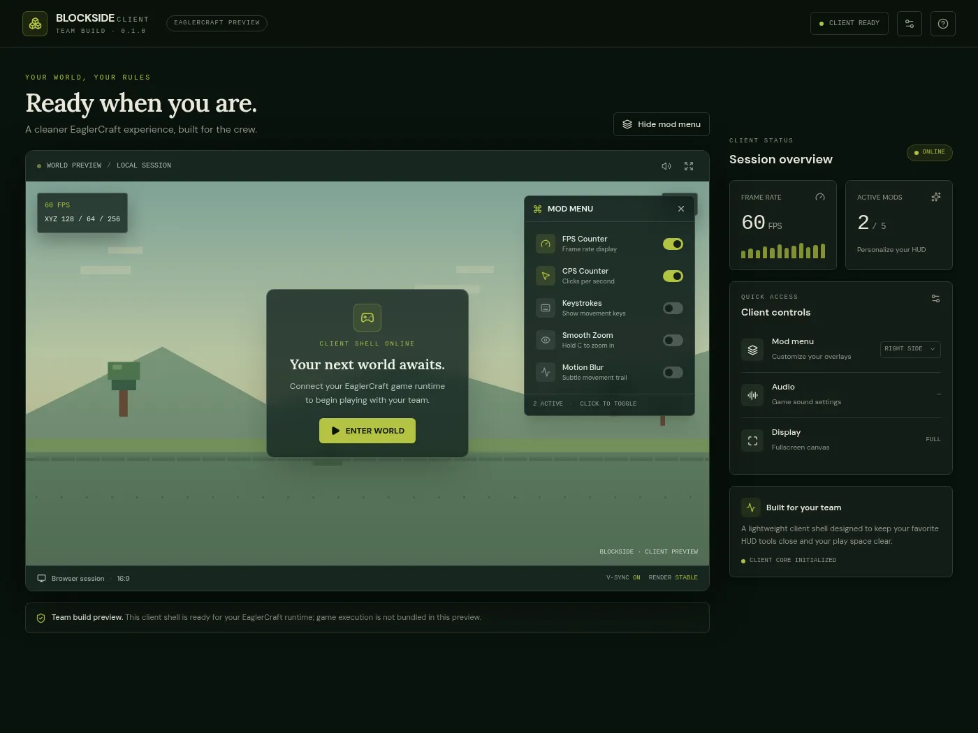 EaglerCraft Custom Client