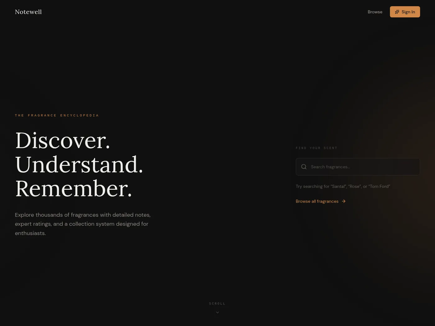 Notewell Perfume Platform
