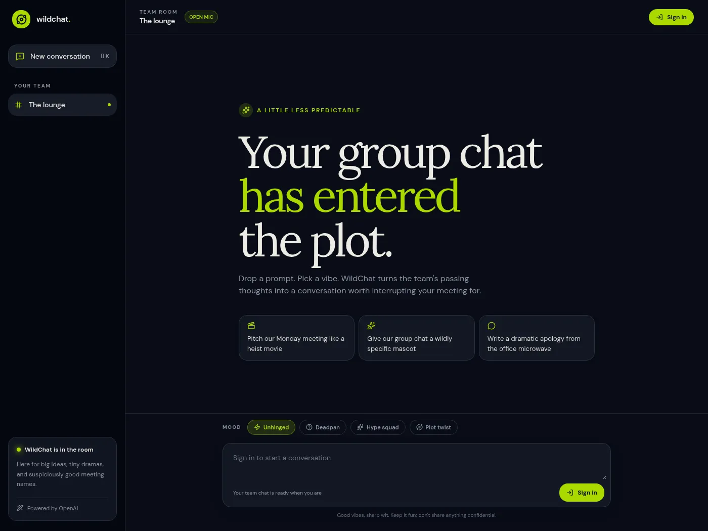 WildChat AI Bot