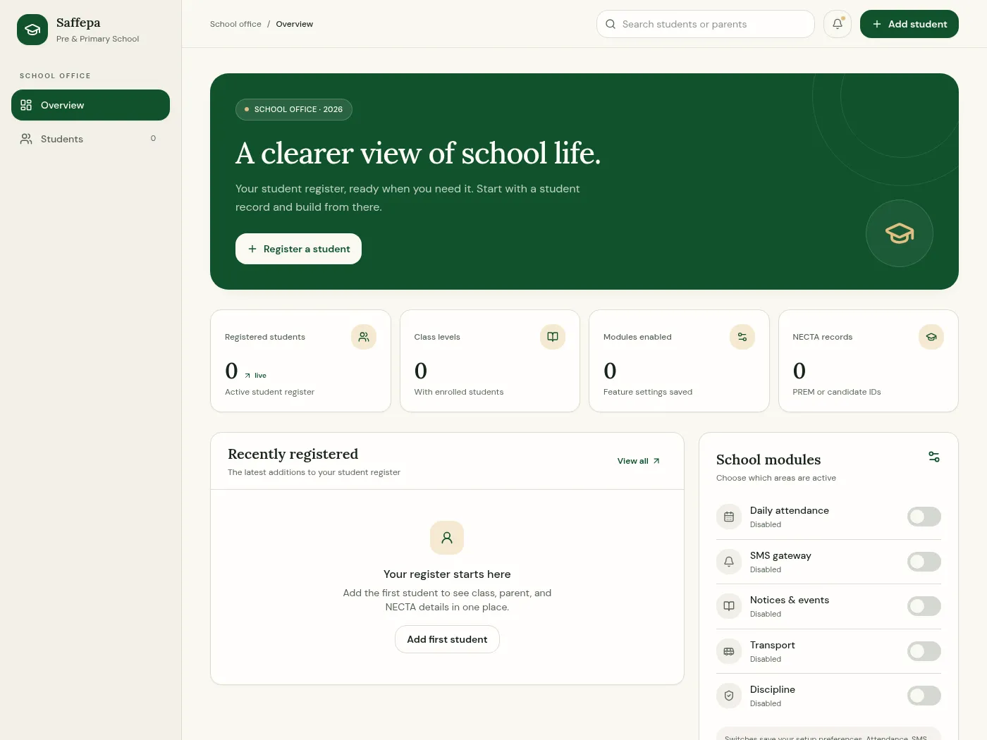 Saffepa School Manager