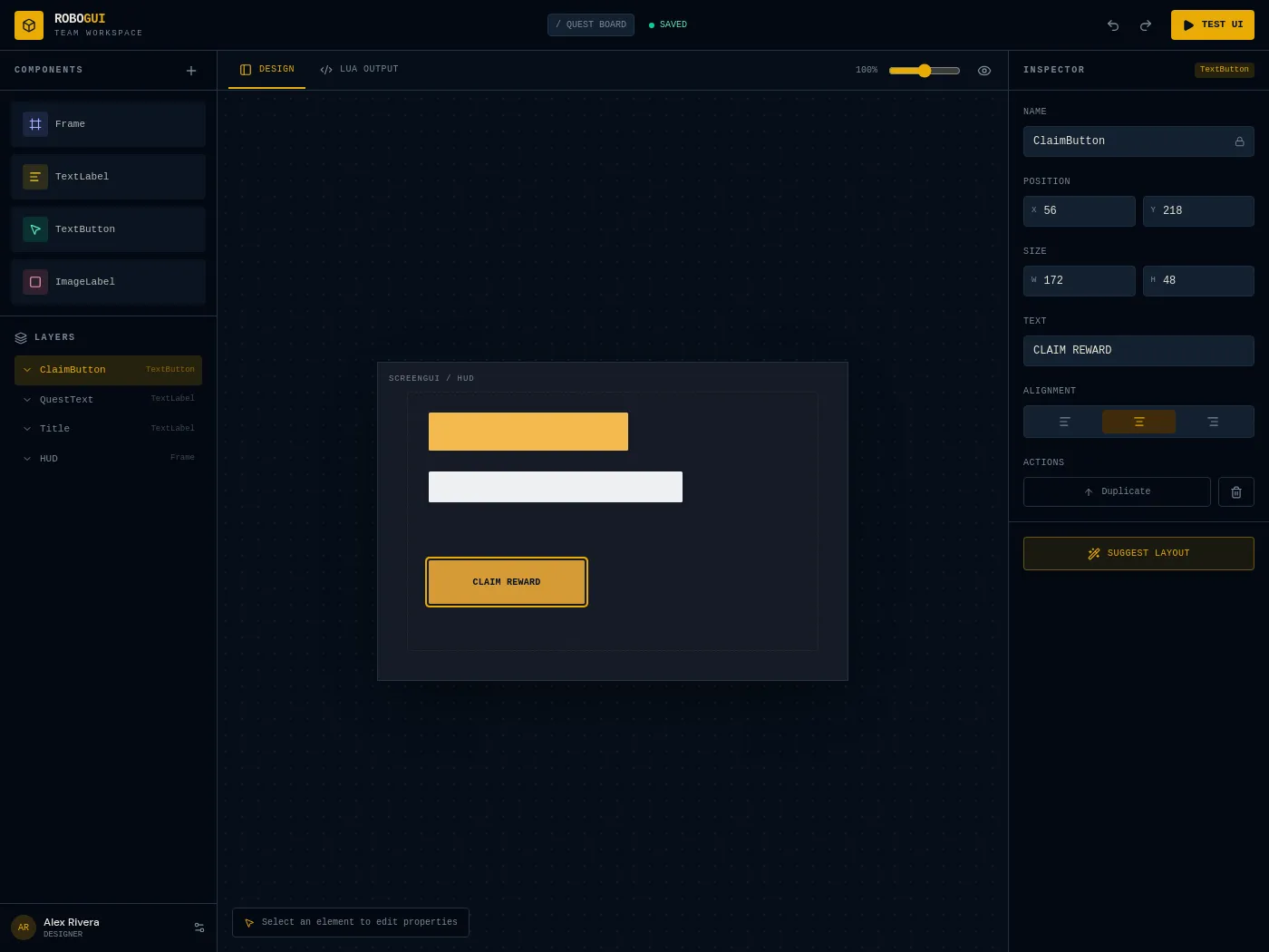 RoboGUI Designer