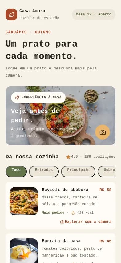 AR Menu Explorer