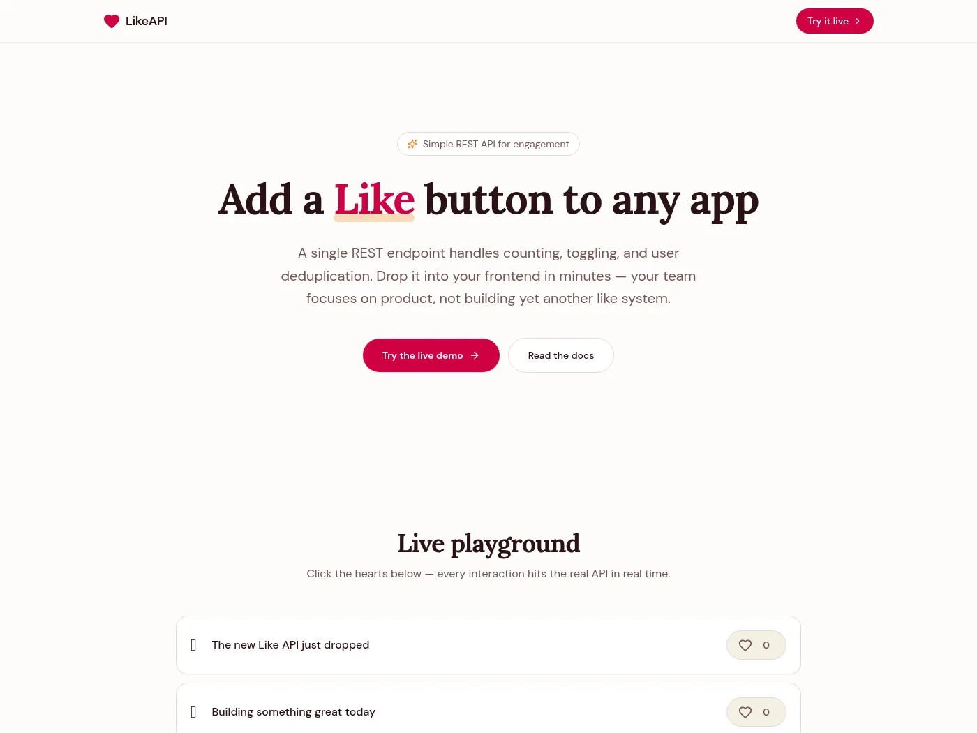 LikeAPI Integrator