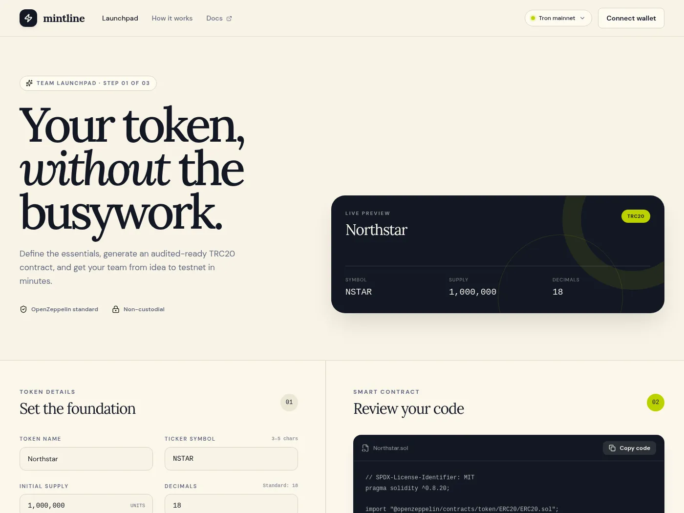 Tron Token Launcher