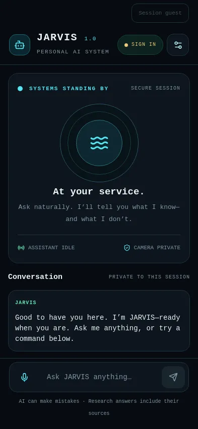JARVIS 1.0 AI Assistant