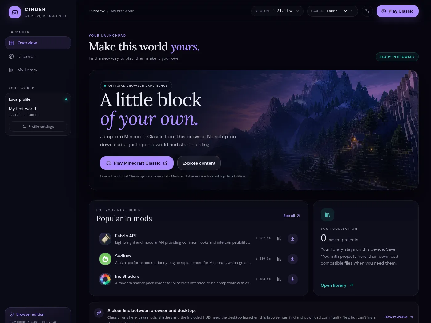 Minecraft Web Launcher