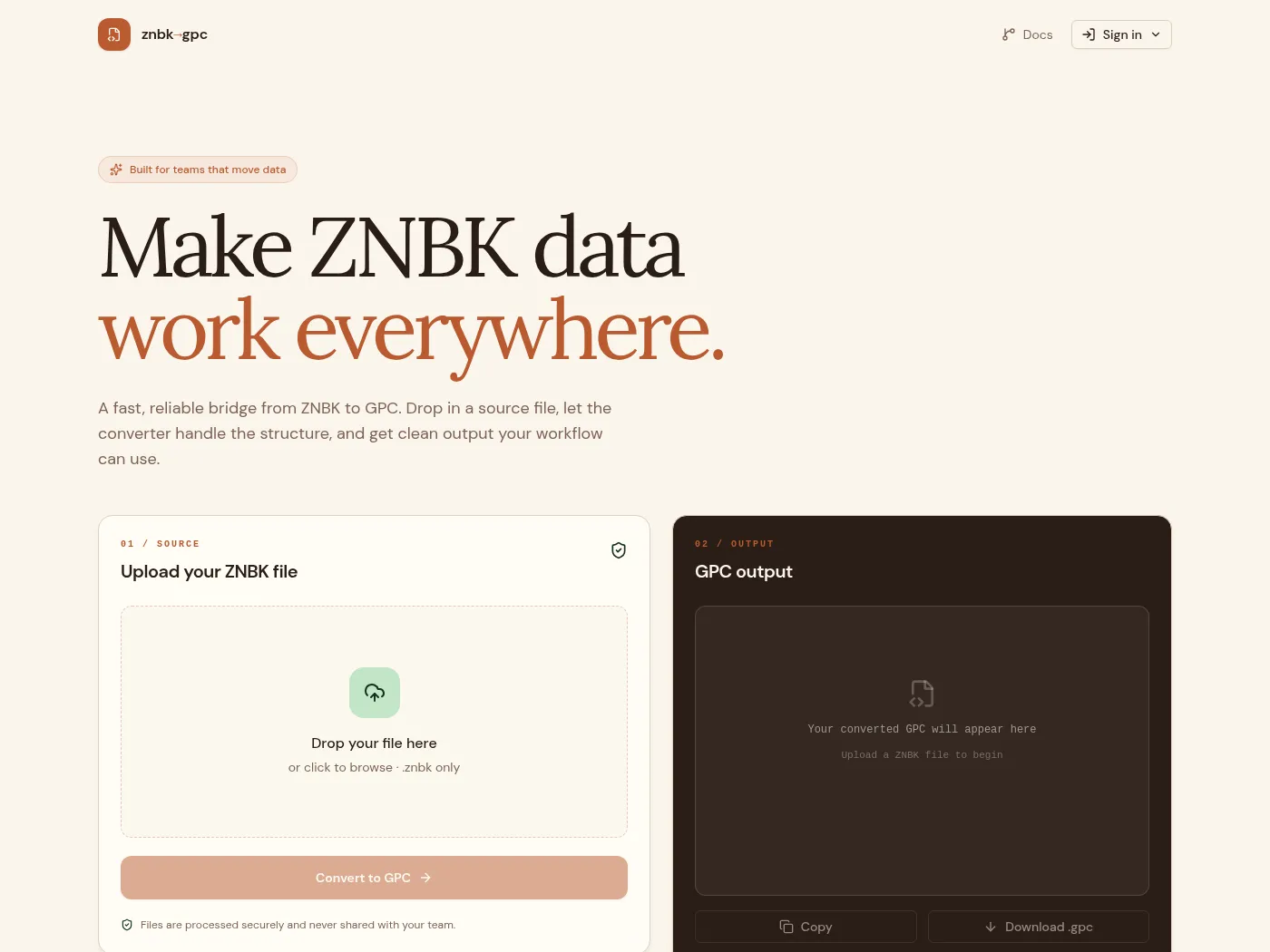 ZNBK to GPC Converter