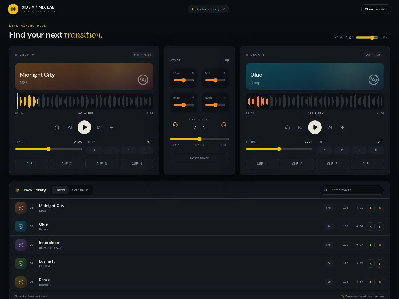 DJ Deck Simulator