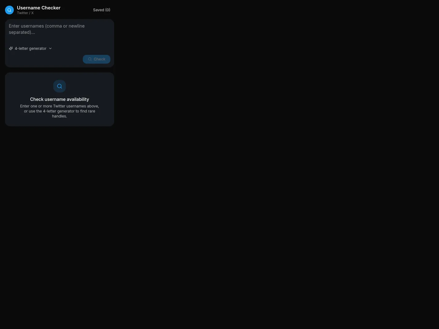 Twitter Username Checker