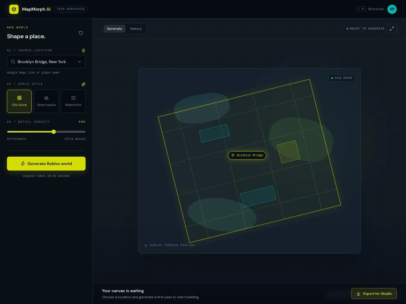 MapMorph AI for Roblox