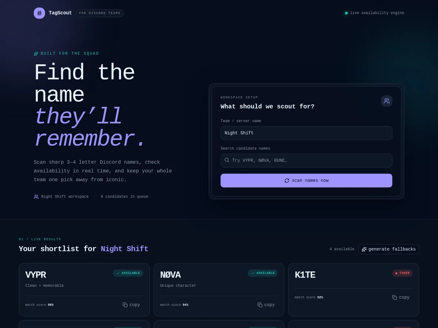 Discord Name Finder