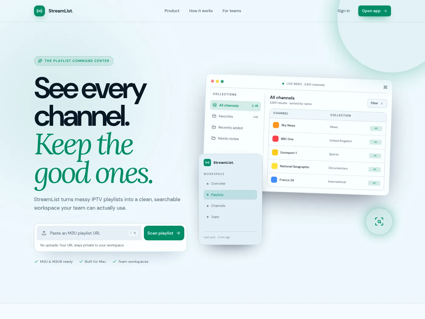 StreamList Manager