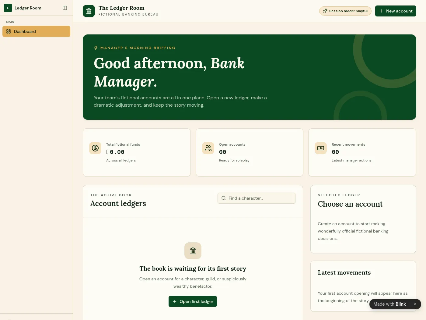 LARP Bank Simulator