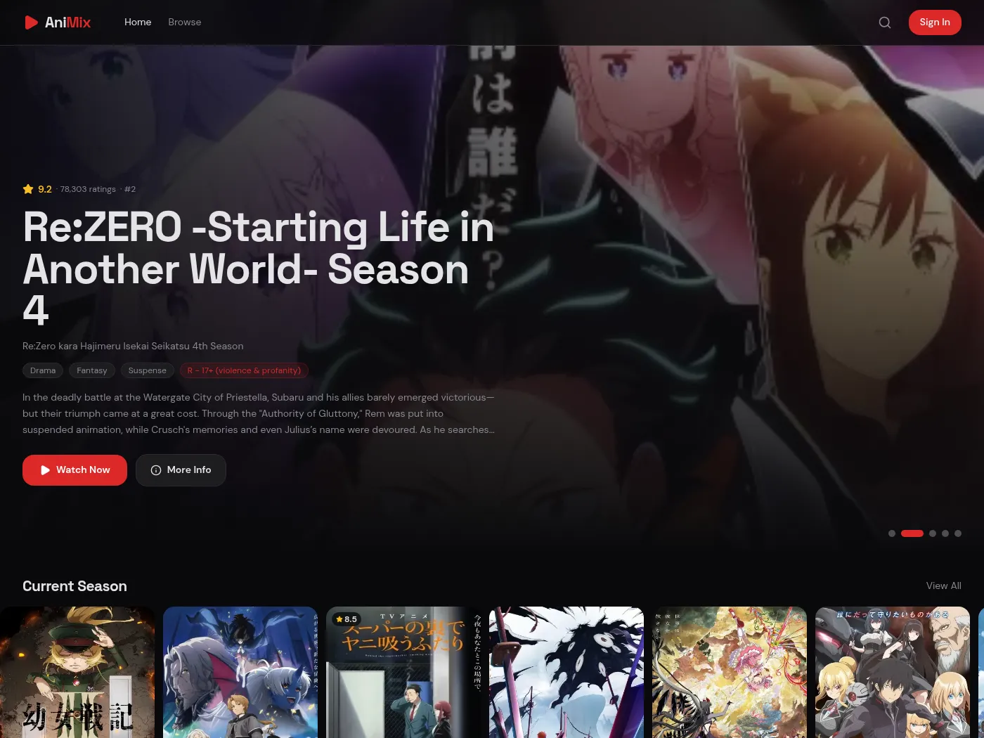 AniMix Streaming Hub