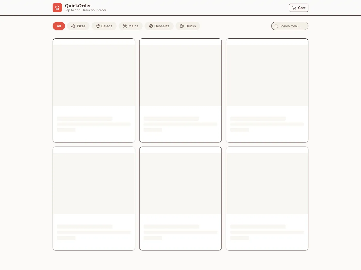 QuickOrder Menu System