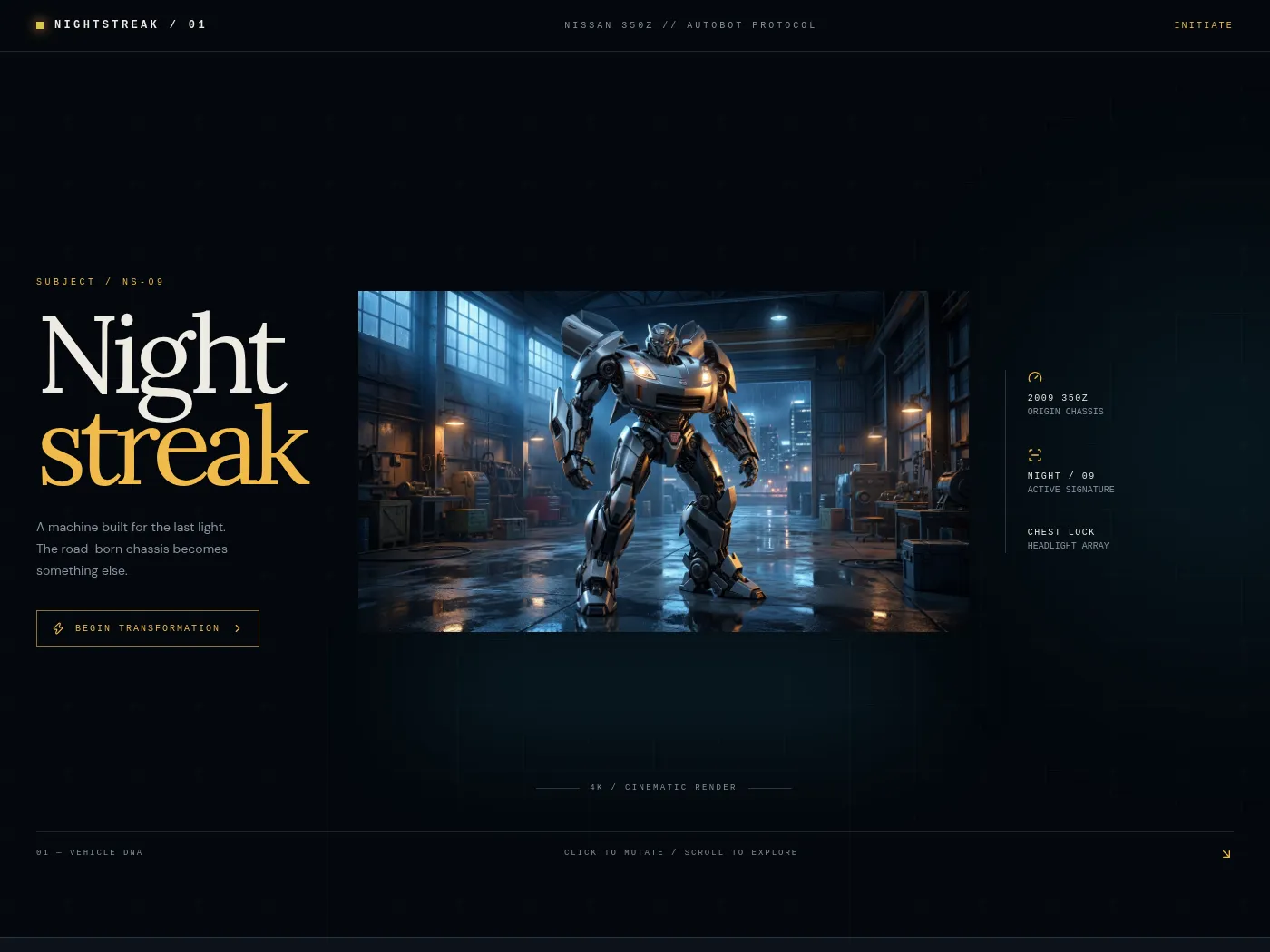 Nightstreak Transformer Showcase