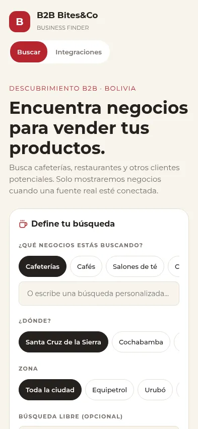 B2B Bites&Co Finder
