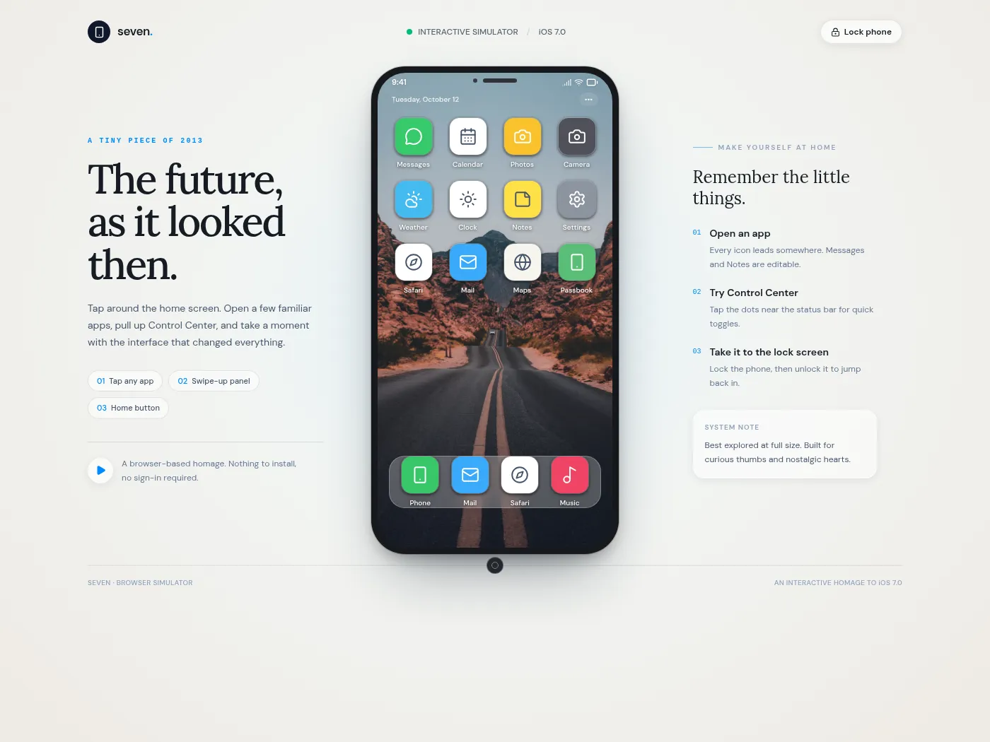 iOS 7 Web Simulator