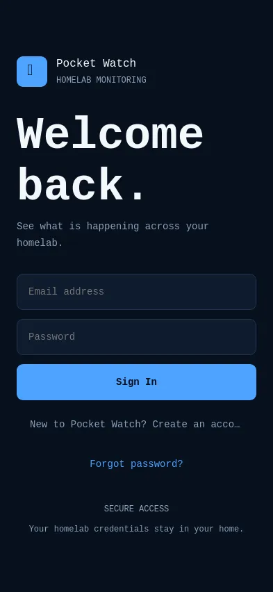 HomeLab Pocket Watch