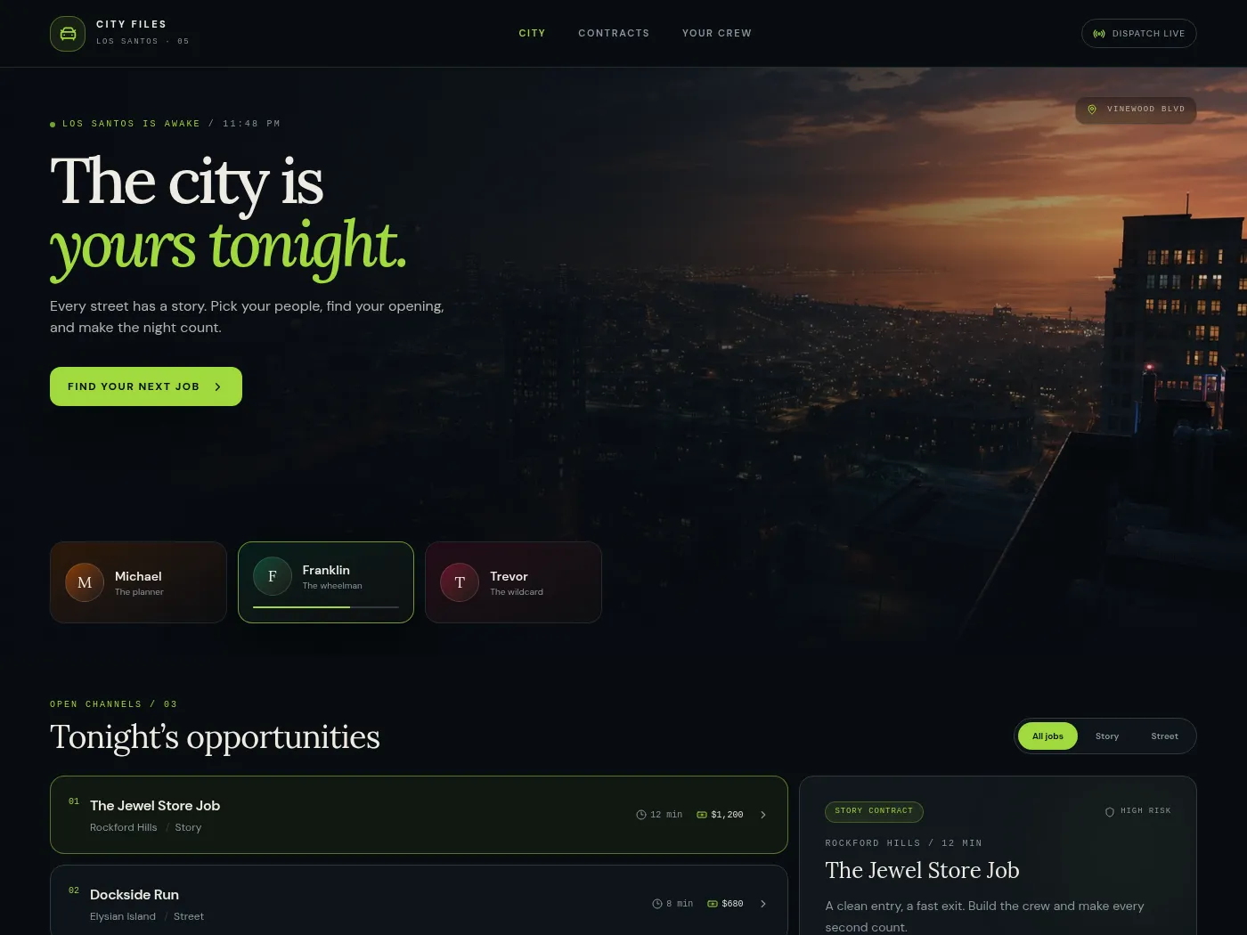 GTA V Web Experience