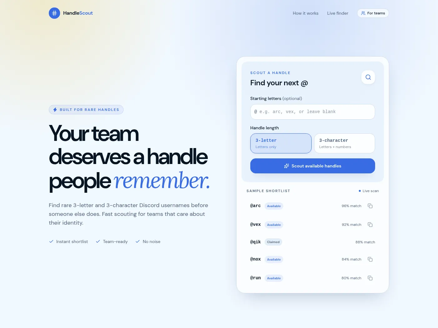 Discord Handle Finder