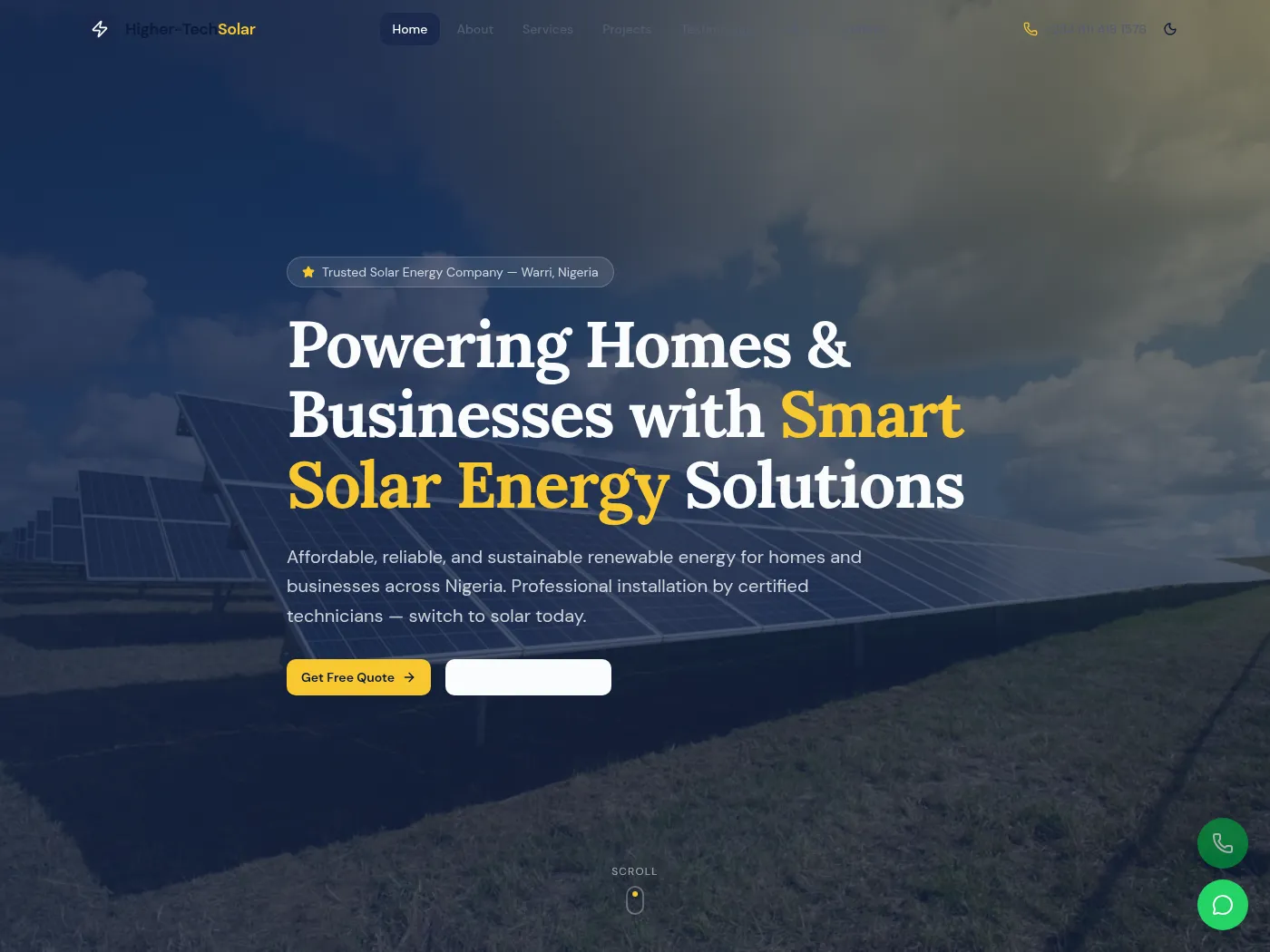 Higher-Tech Solar Website