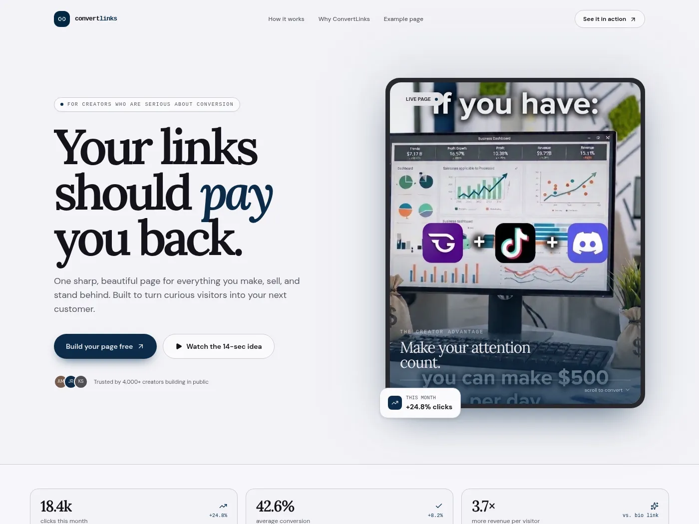 ConvertLinks Landing Page