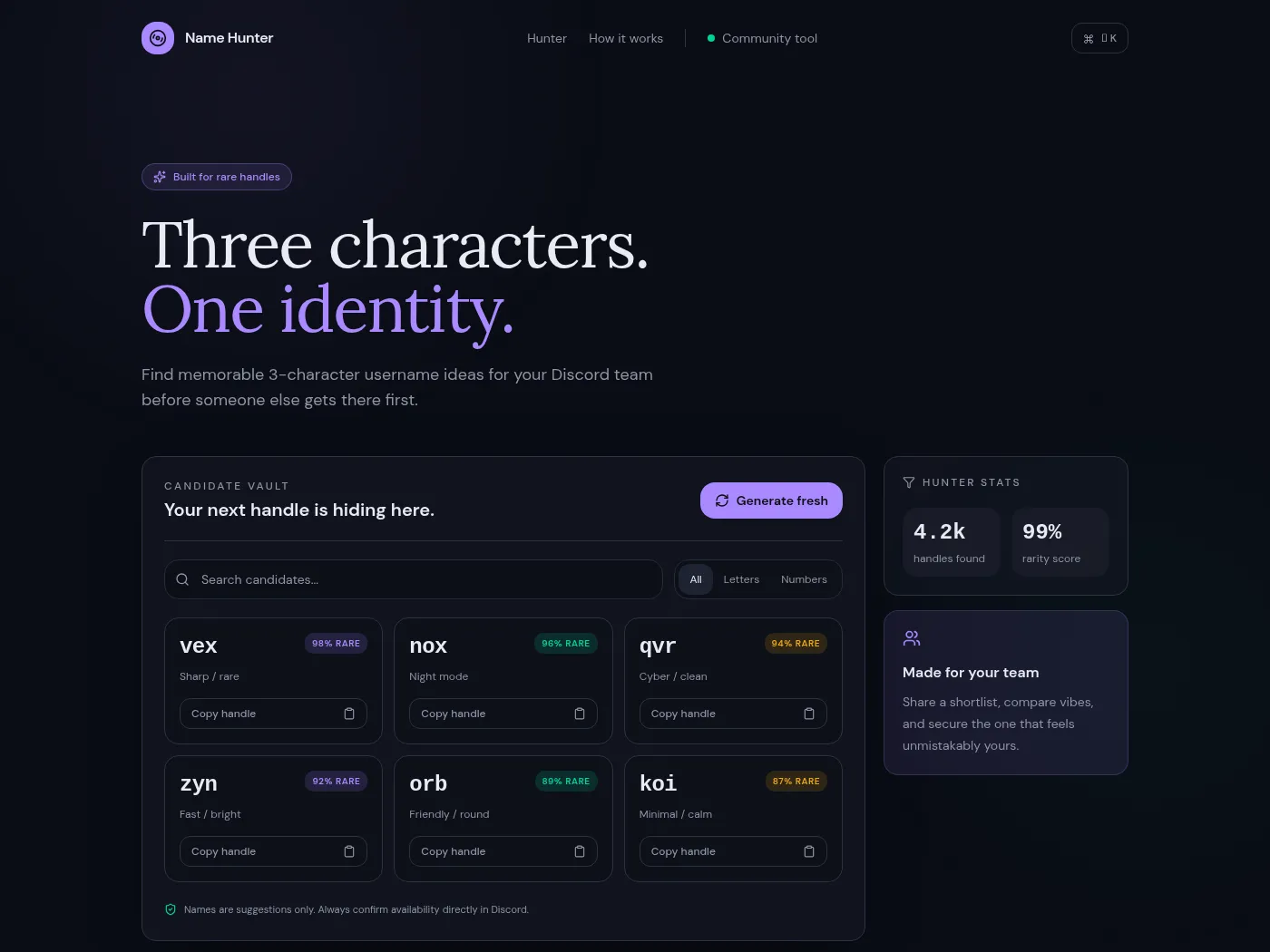 Discord Name Hunter
