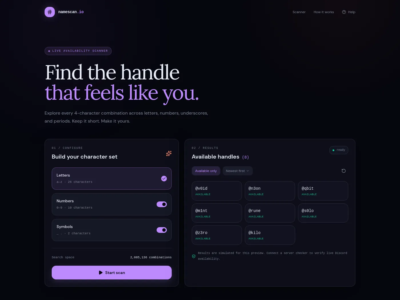Discord Name Scanner