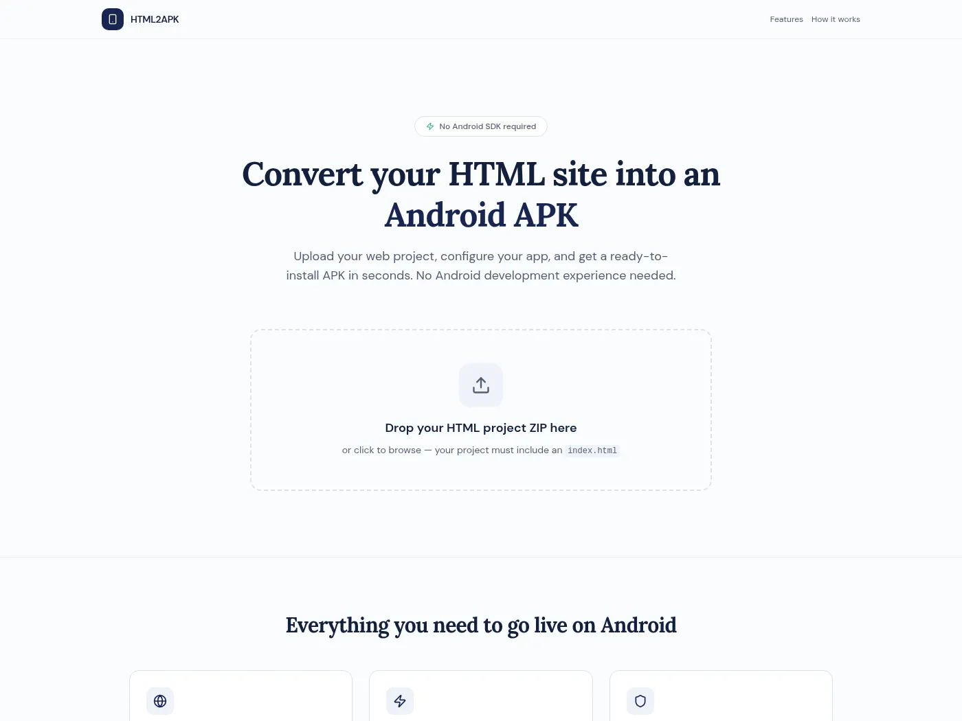 HTML2APK Converter