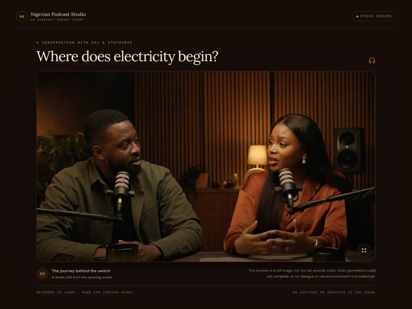 Smart Nigerian Podcast Studio