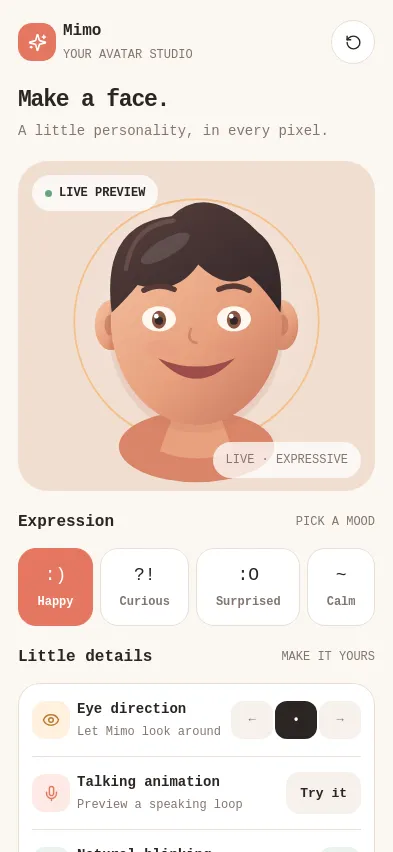 Dynamic 3D Avatar App